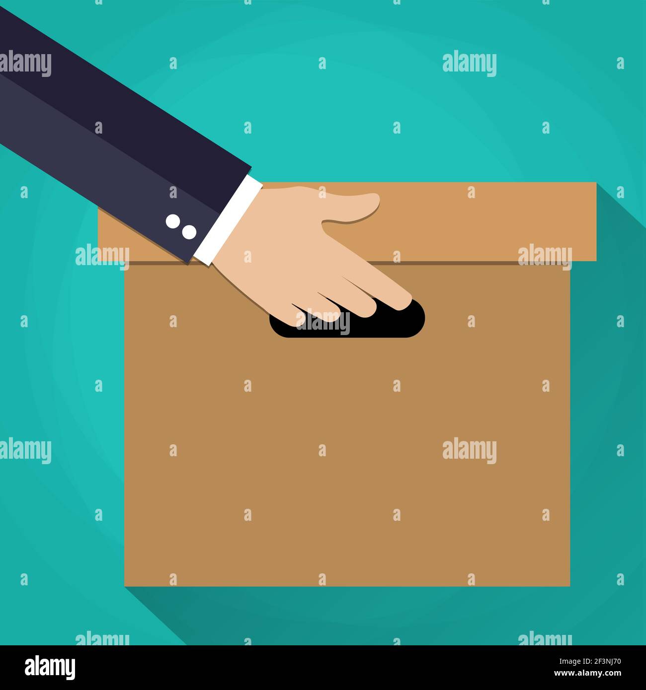 Hand carrying a cardboard box Stock Vector Image & Art - Alamy