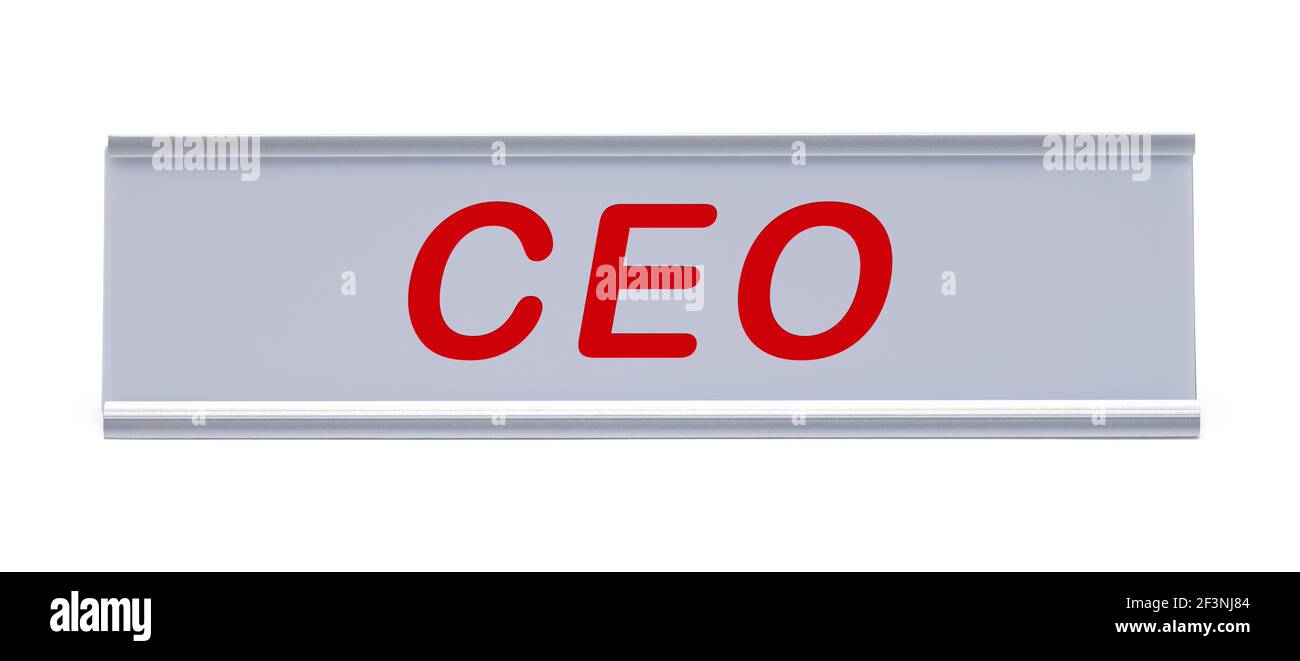 Metal Name Plate with CEO Cut Out Stock Photo - Alamy