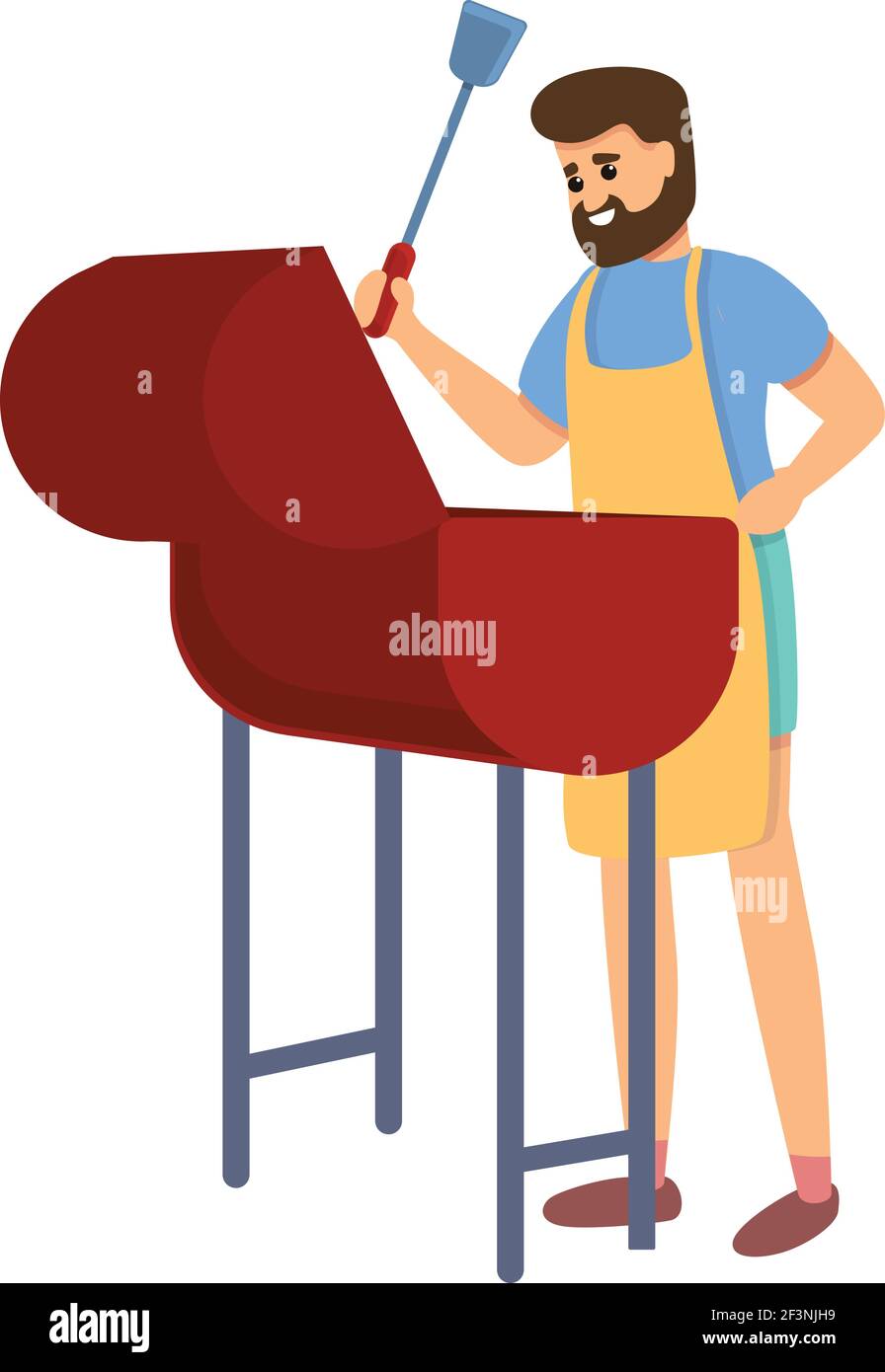 Weekend bbq icon. Cartoon of Weekend bbq vector icon for web design ...