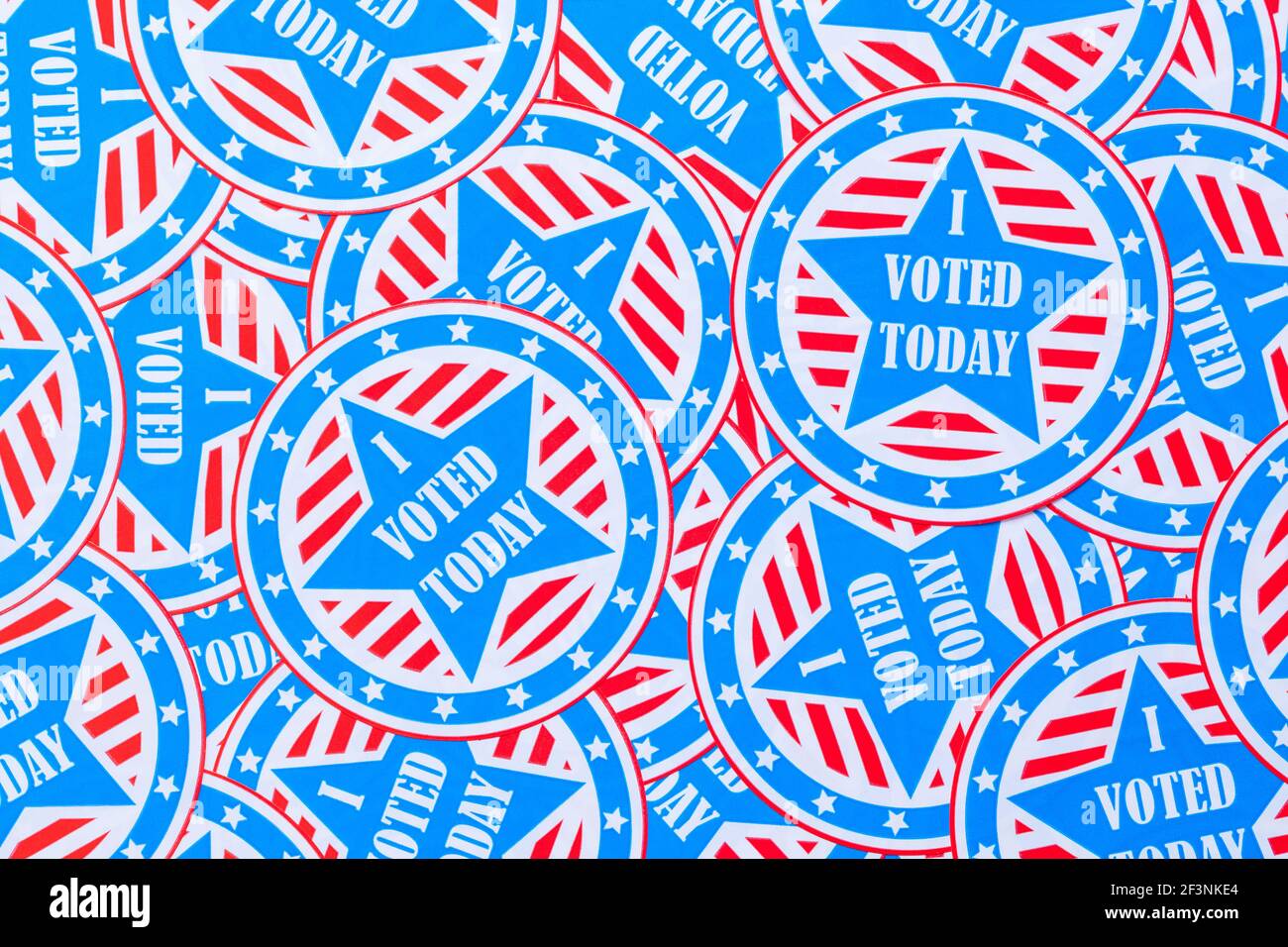 I Voted Stickers Overlapping Each Other Background Stock Photo - Alamy