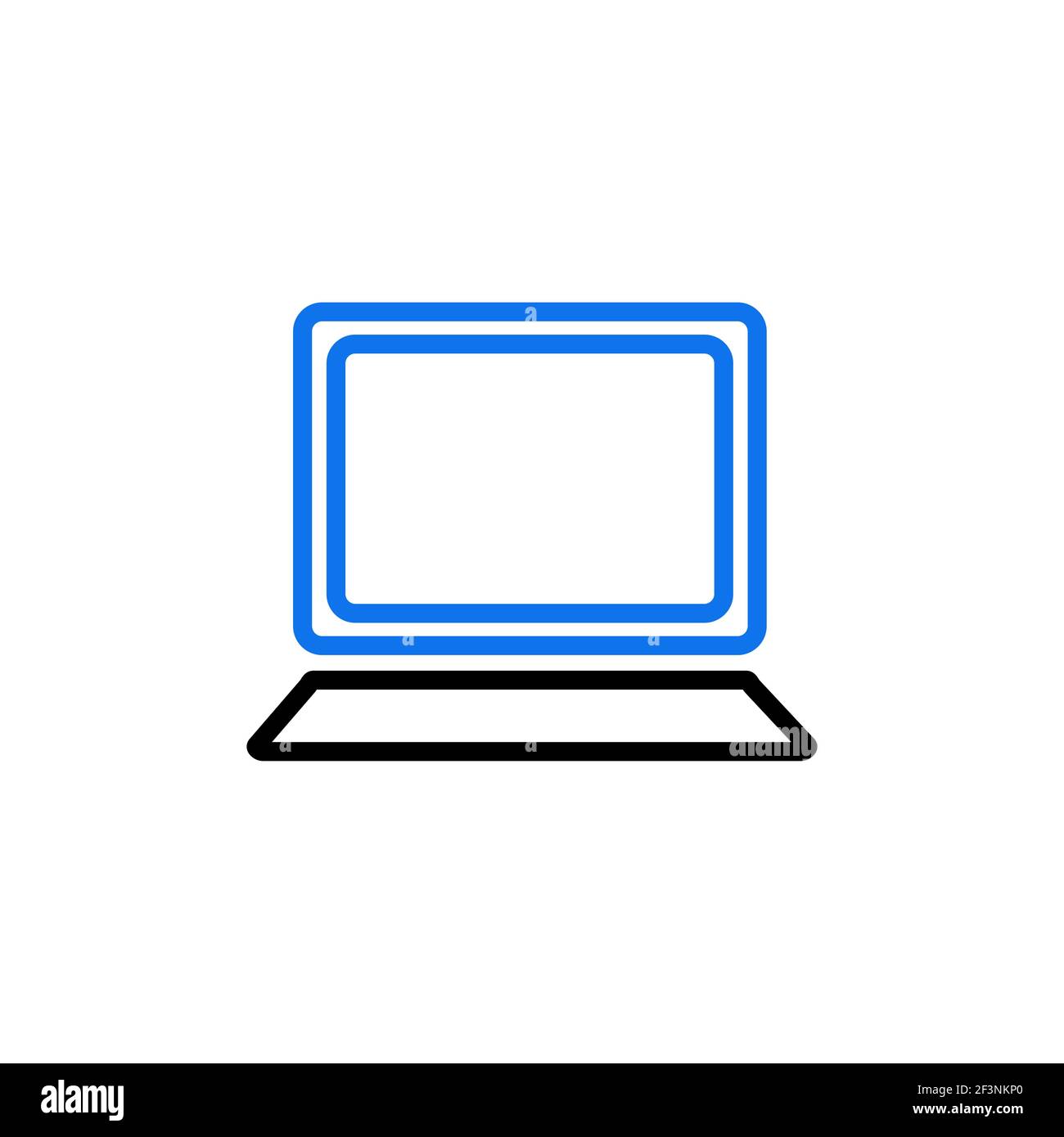 Laptop outline icon. Workspace sign. Graph symbol for your web site ...