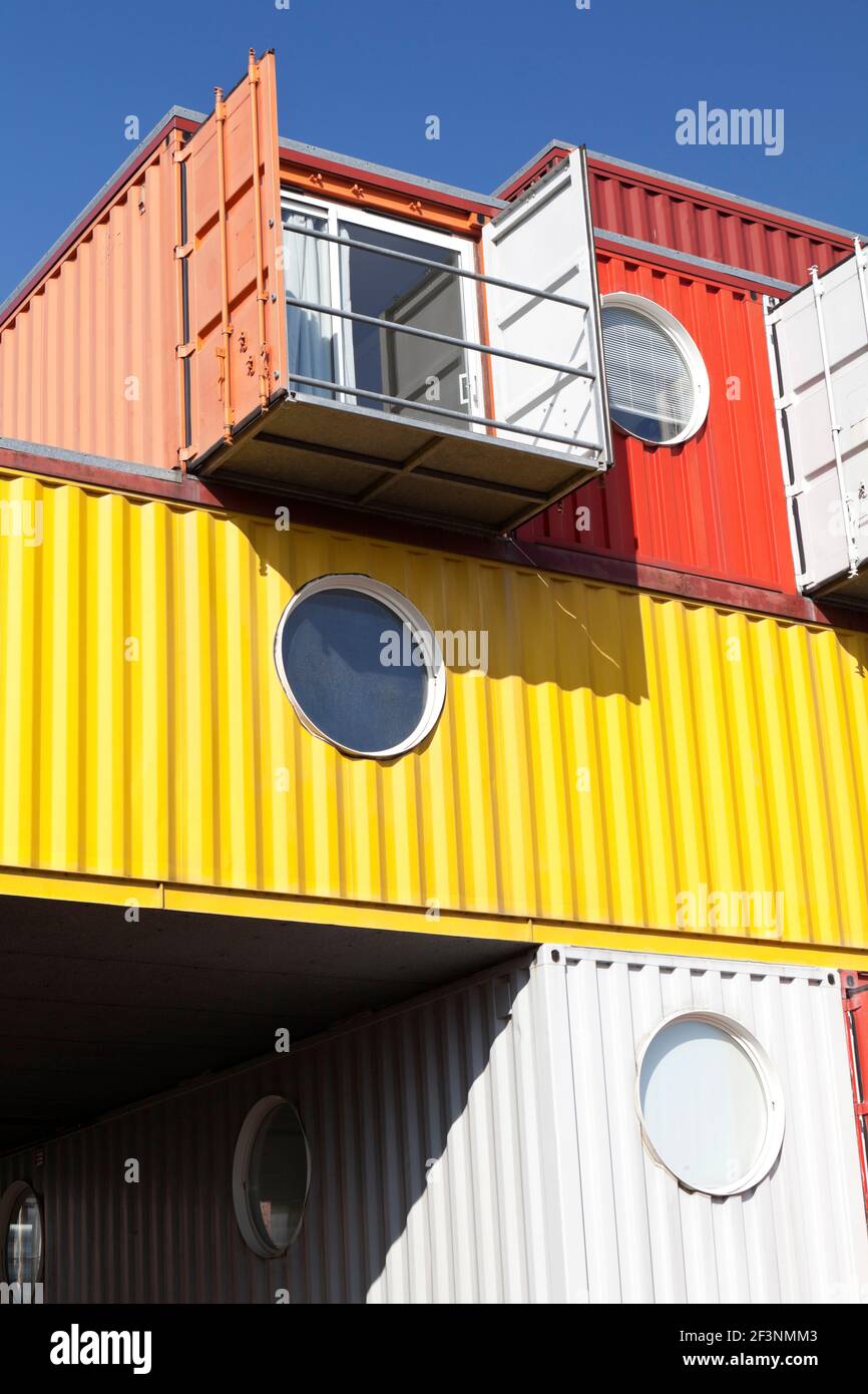 Abstracted detail of the Container City development, Trinity Buoy Wharf ...