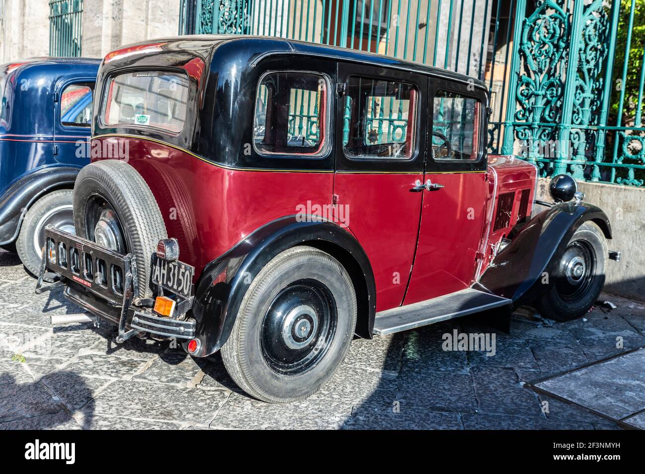 Naples, Italy - September 9, 2019: Old retro vintage cars from the ...