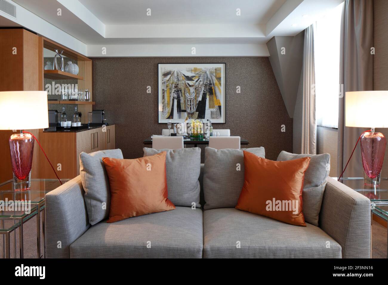 Living room in hotel suite | | Designer: RPW Stock Photo - Alamy