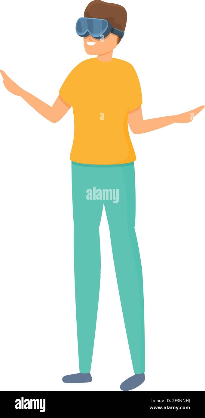 Virtual interaction icon. Cartoon of virtual interaction vector icon ...