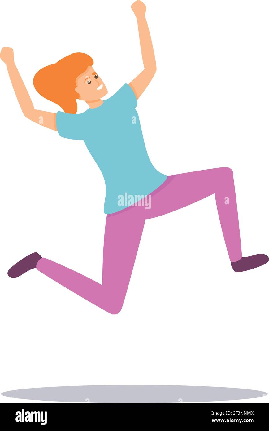 Hyperactive girl icon. Cartoon of hyperactive girl vector icon for web ...