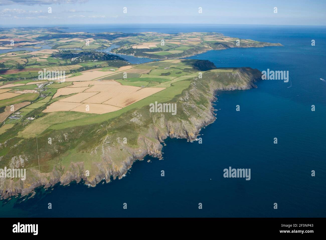 SALCOMBE HARBOUR, Devon. Aerial view. A stretch of Devon Coast south of ...