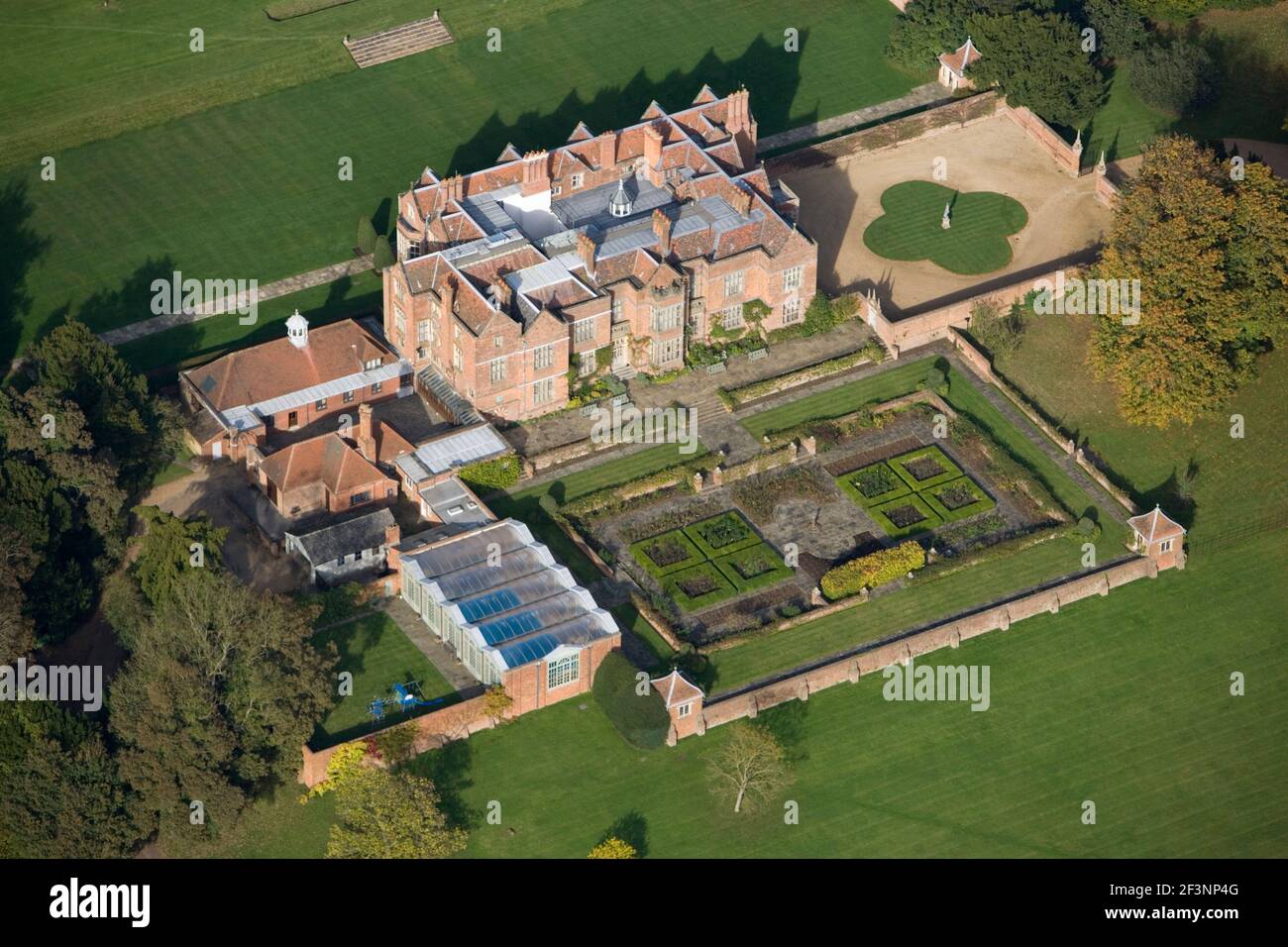 CHEQUERS, Buckinghamshire. Aerial view. Tudor mansion which is the ...