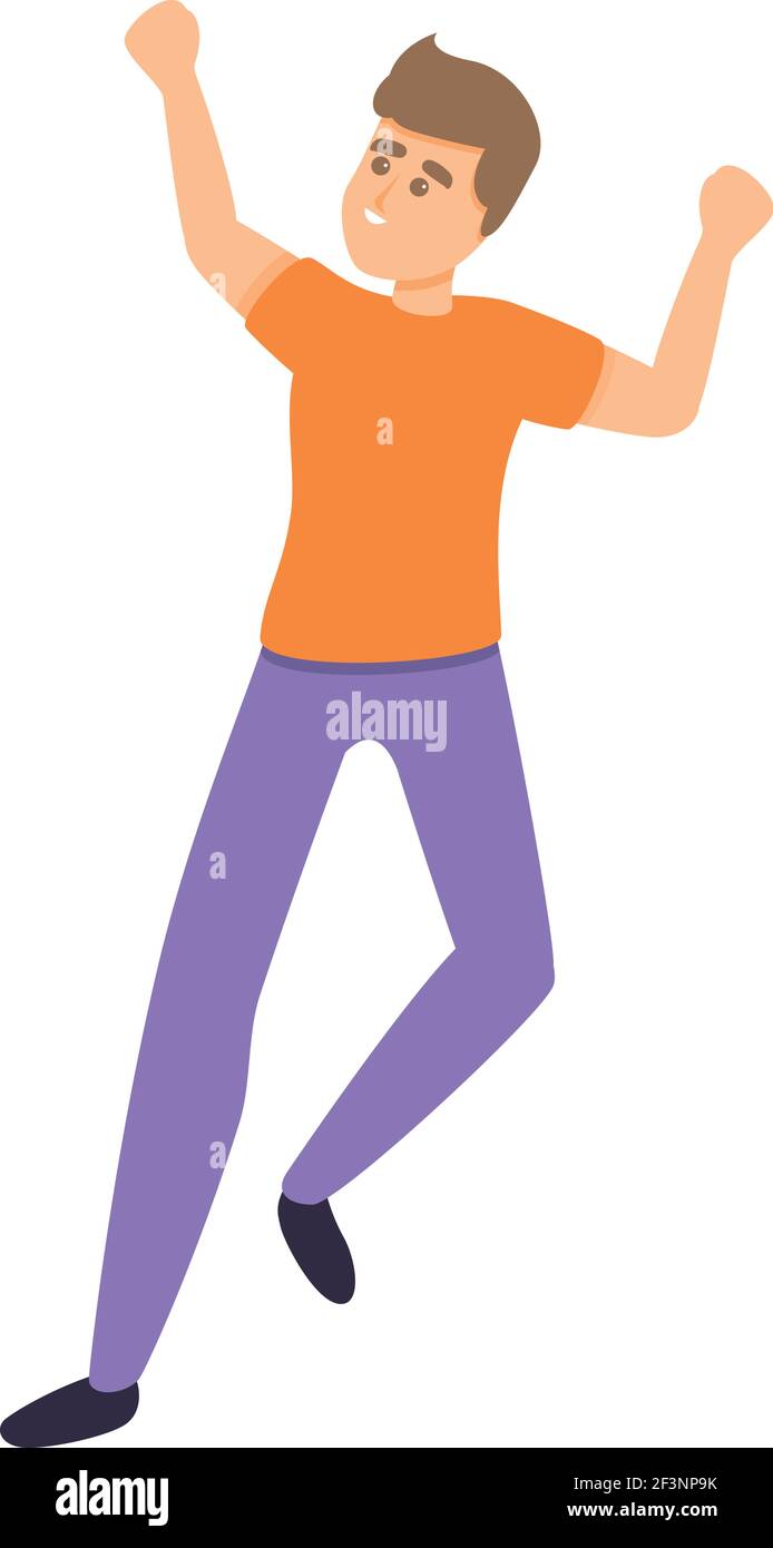 Hyperactive boy icon. Cartoon of hyperactive boy vector icon for web ...