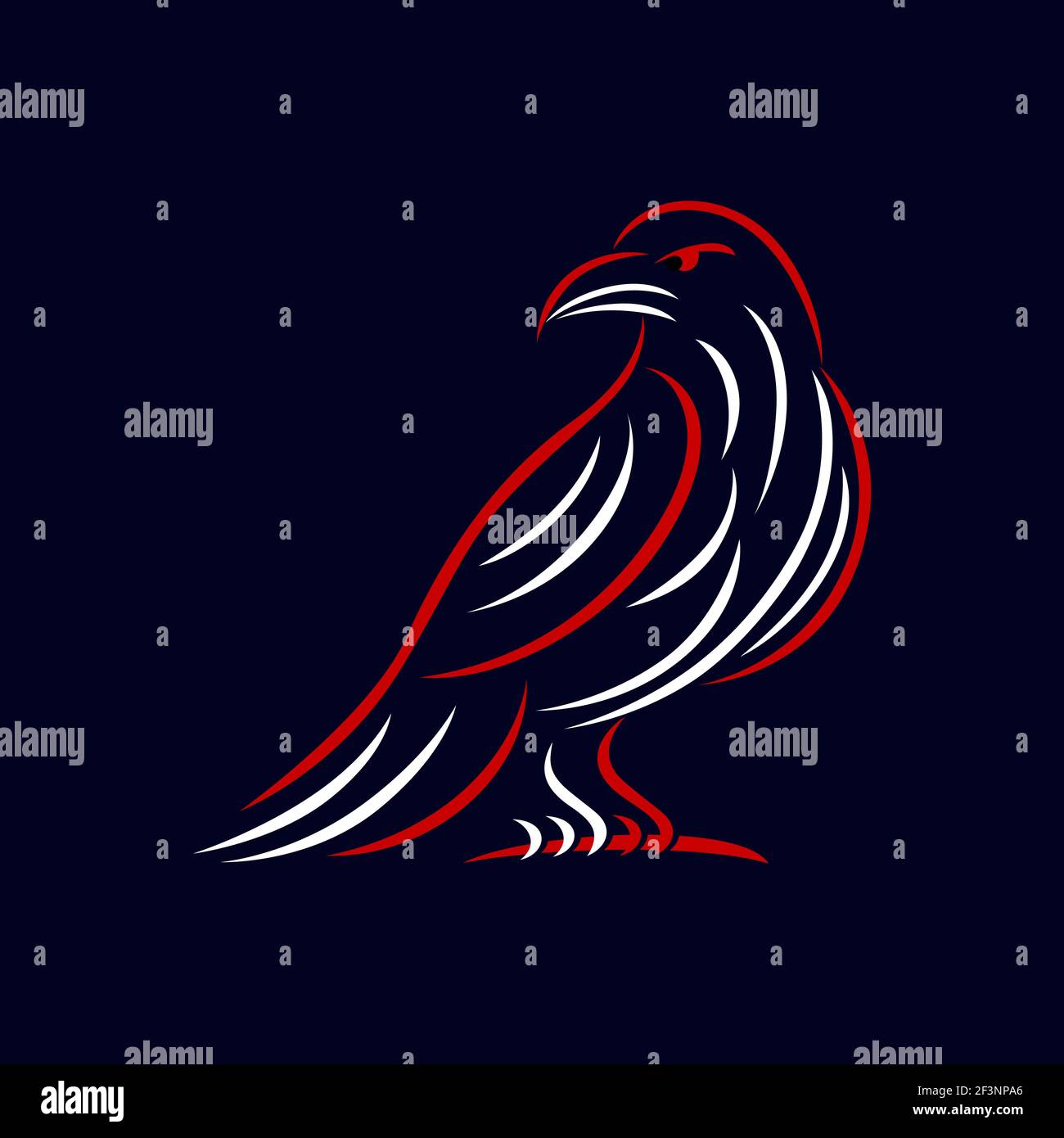 Modern bird raven logo. Vector illustration Stock Vector Image & Art ...