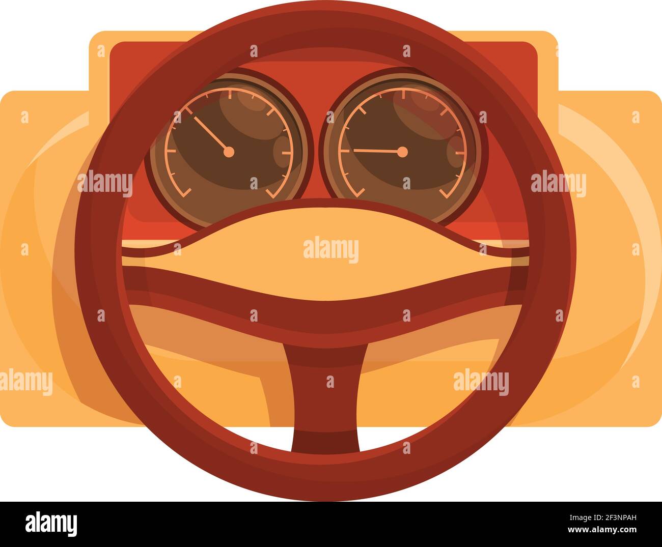 Car retro dashboard icon. Cartoon of Car retro dashboard vector icon ...