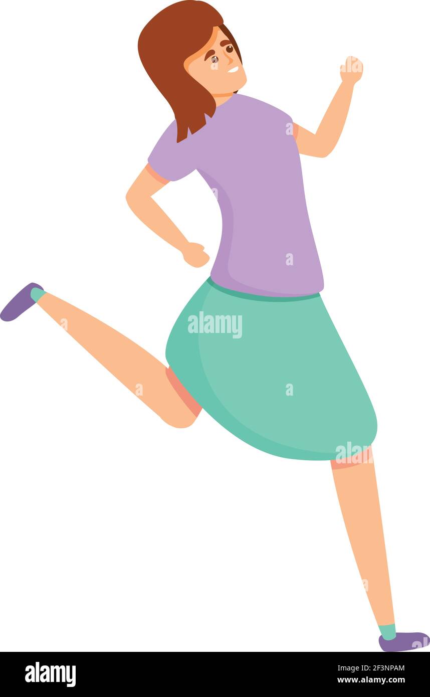 Energetic girl icon. Cartoon of energetic girl vector icon for web ...