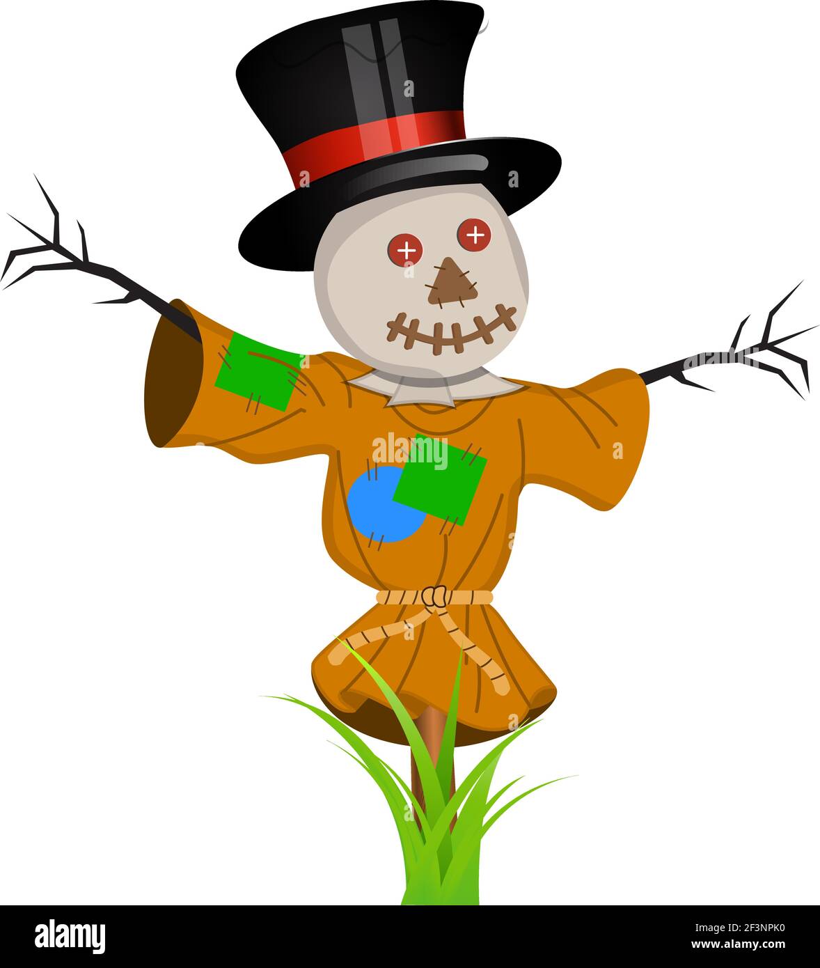 Cartoon Scarecrow Fantasy Character Stock Vector Image & Art - Alamy