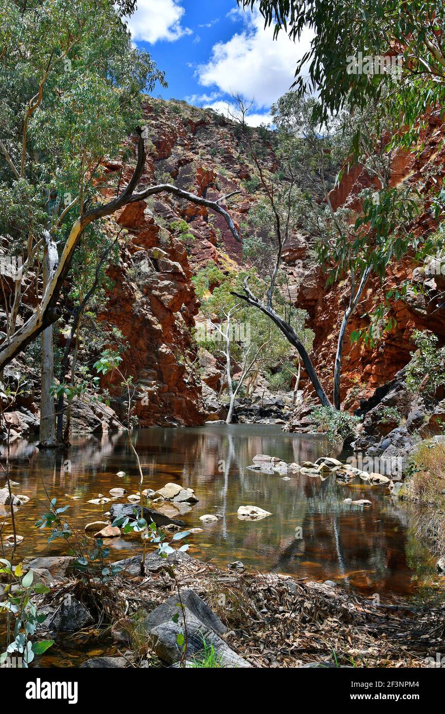 Australia, NT, waterhole in Serpentine Gorge in West McDonnell Range ...