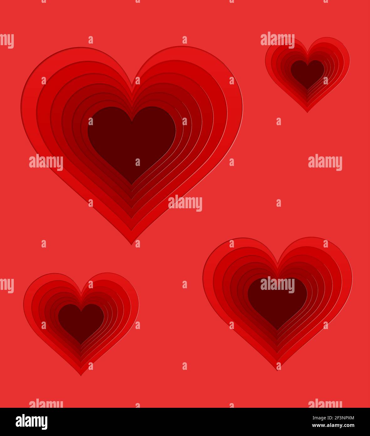 heart cut paper layers with shadow for design vector illustration Stock ...