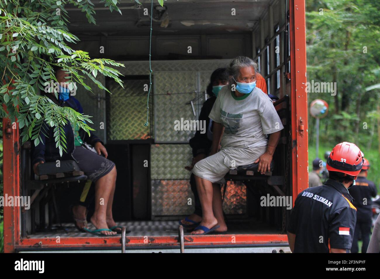 Evacuated Villagers after Indonesia's Mount Merapi Erupted Stock Photo ...