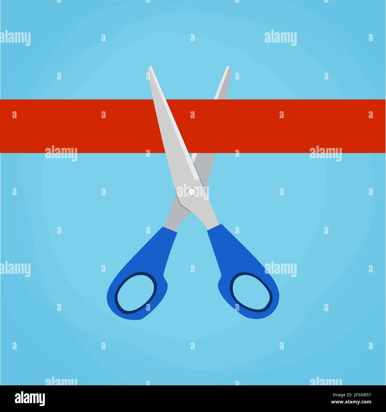 Cutting the ribbon at the school Stock Vector Images - Alamy