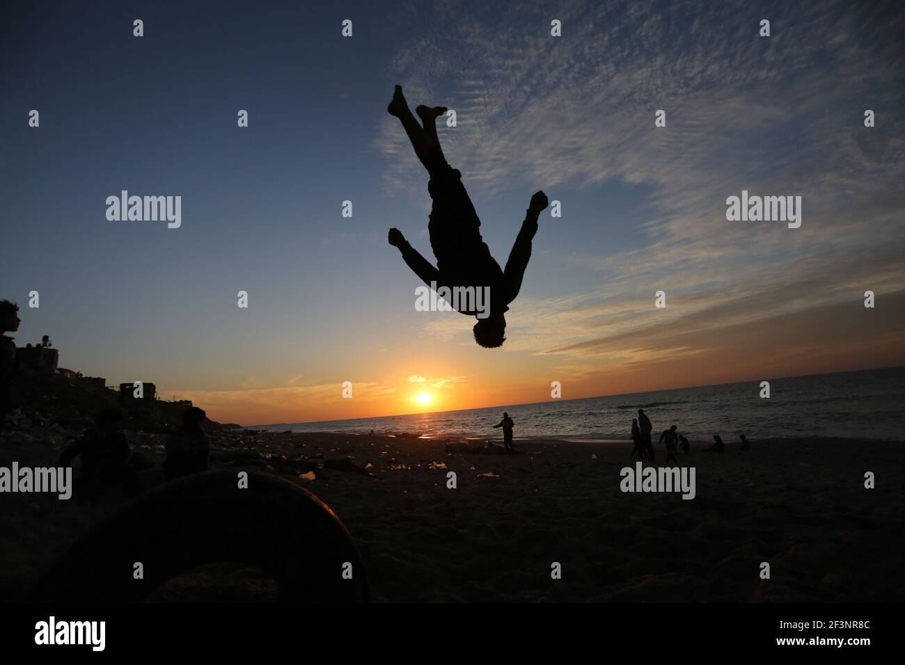 Daily life during sunset in Gaza Stock Photo - Alamy