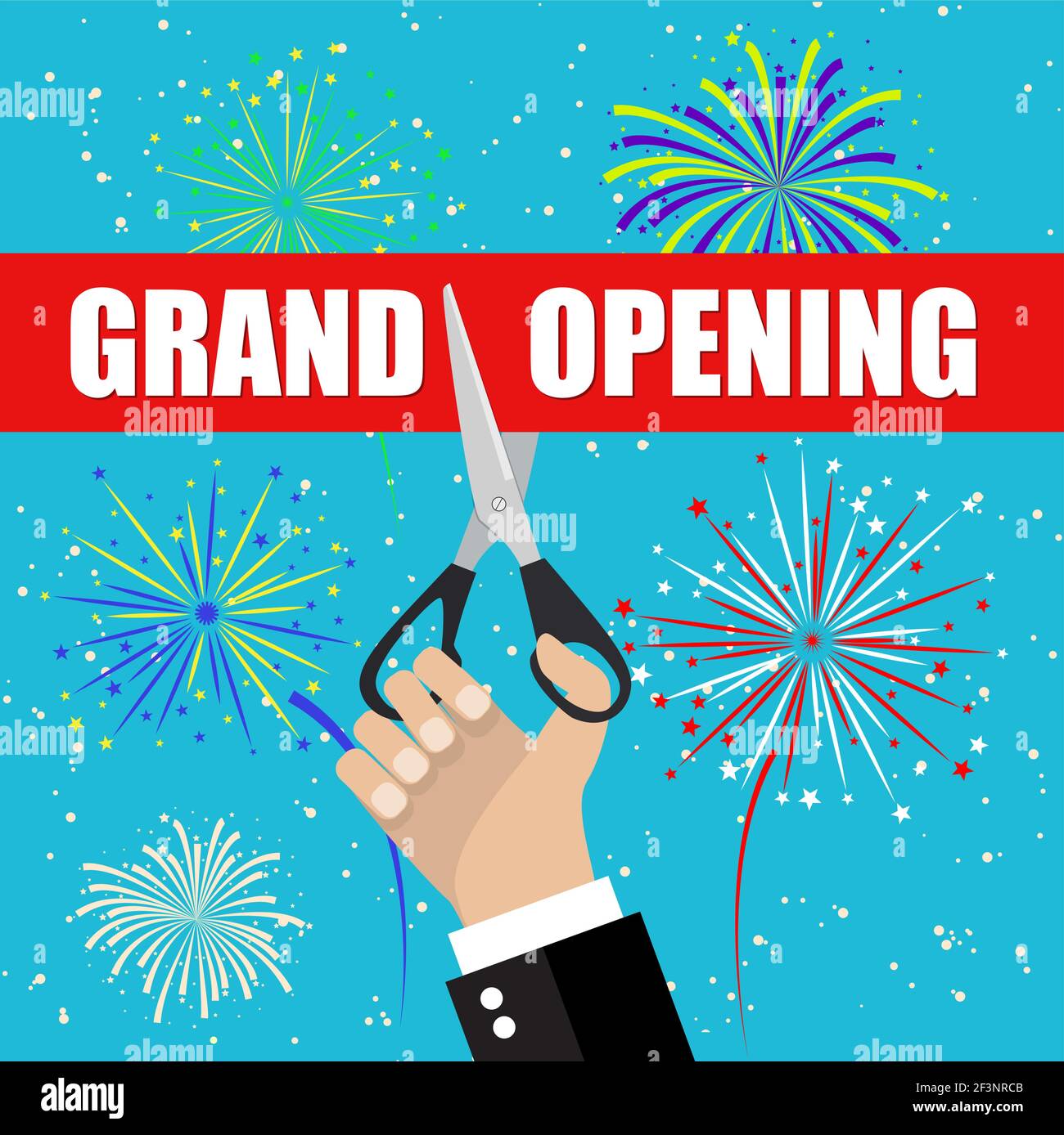 Blue gift box opening Stock Vector Images - Alamy