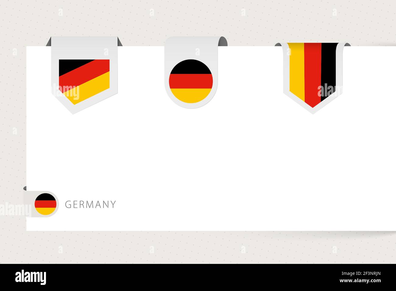 Label flag collection of Germany in different shape. Ribbon flag ...
