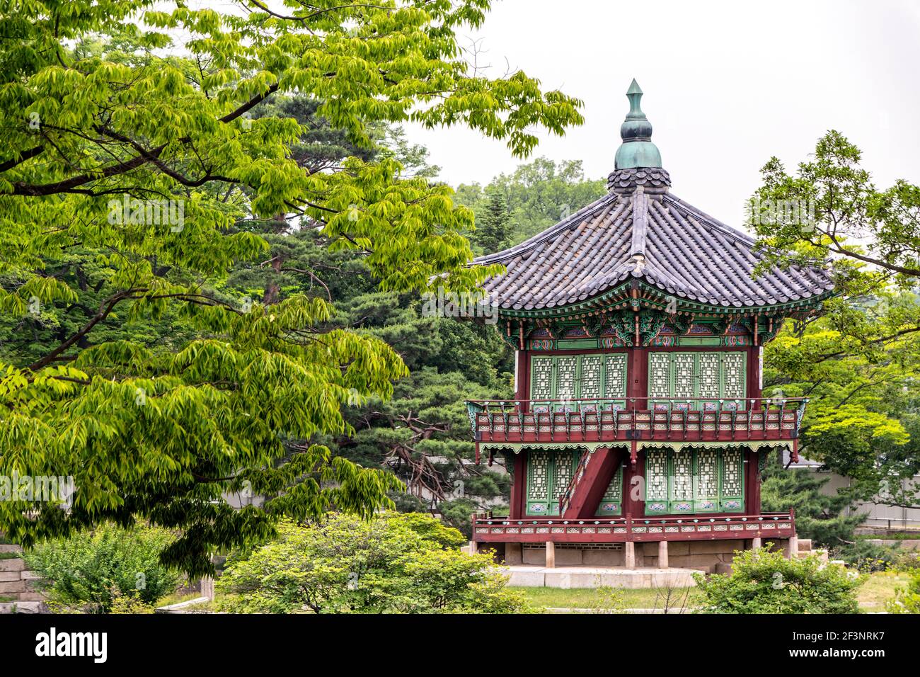 Seoul, South Korea. 31th May, 2017. Hyangwonjeong Pavilion is in the ...