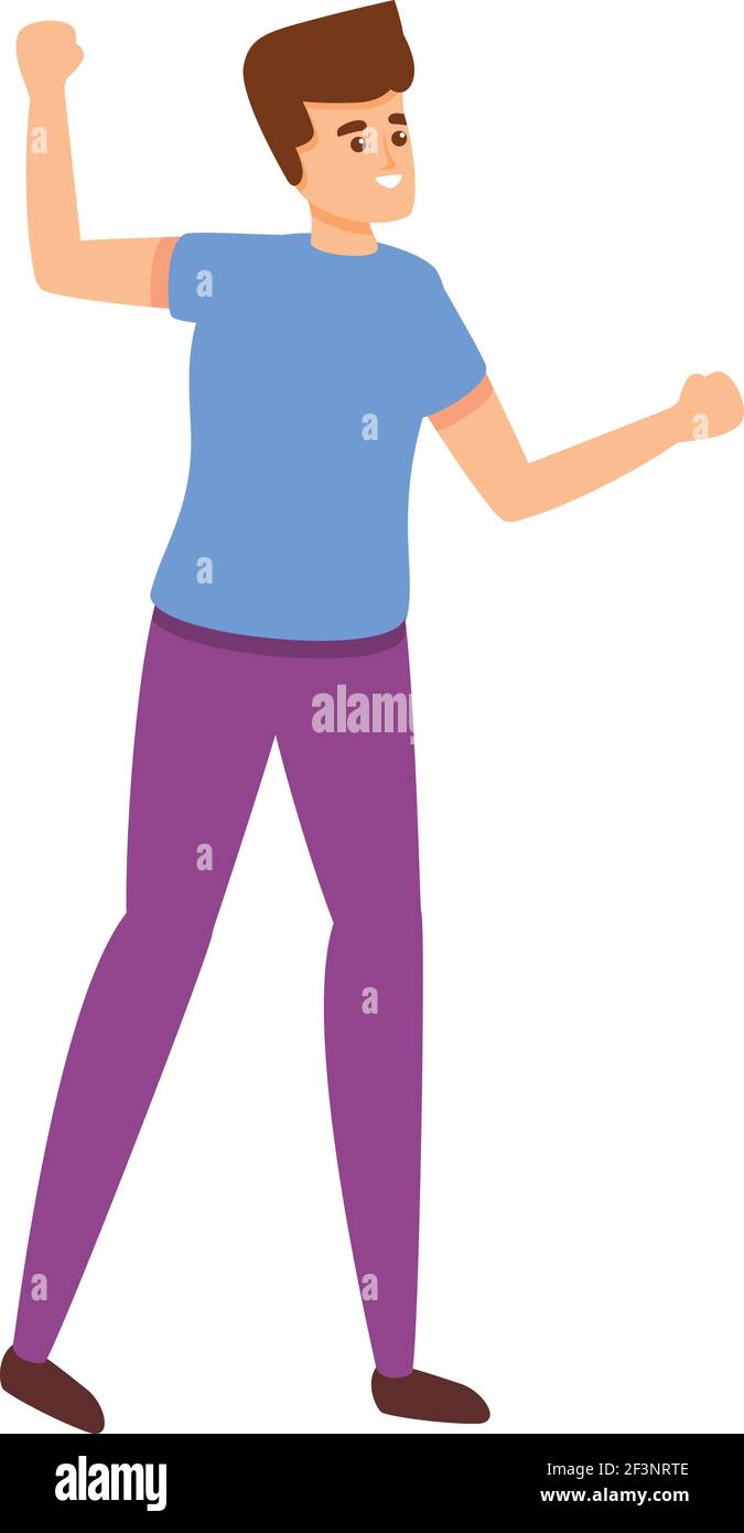 Hyperactive person icon. Cartoon of hyperactive person vector icon for ...