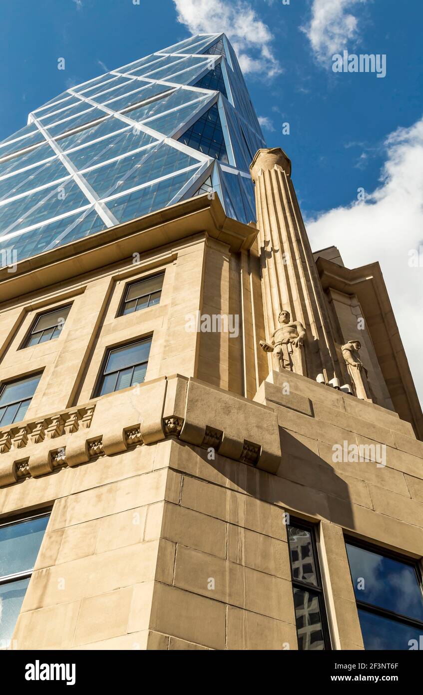 The Hearst Tower, in New York City, with its 1928 base by Joseph Urban ...
