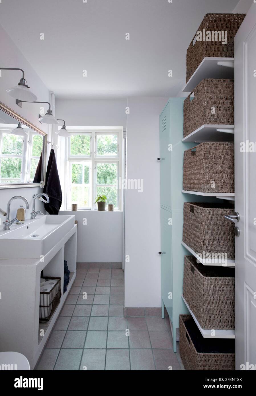 Ecology and Soft Colours. A kitchen utility area, with a sink and ...