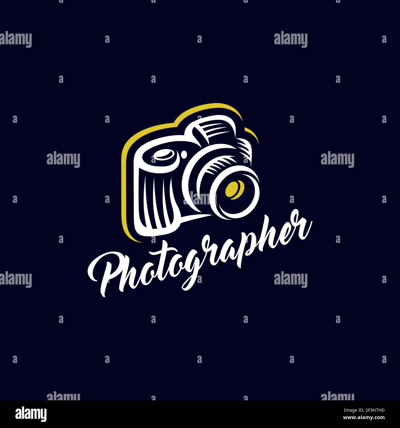 Modern photographer camera logo. Vector illustration Stock Vector Image ...