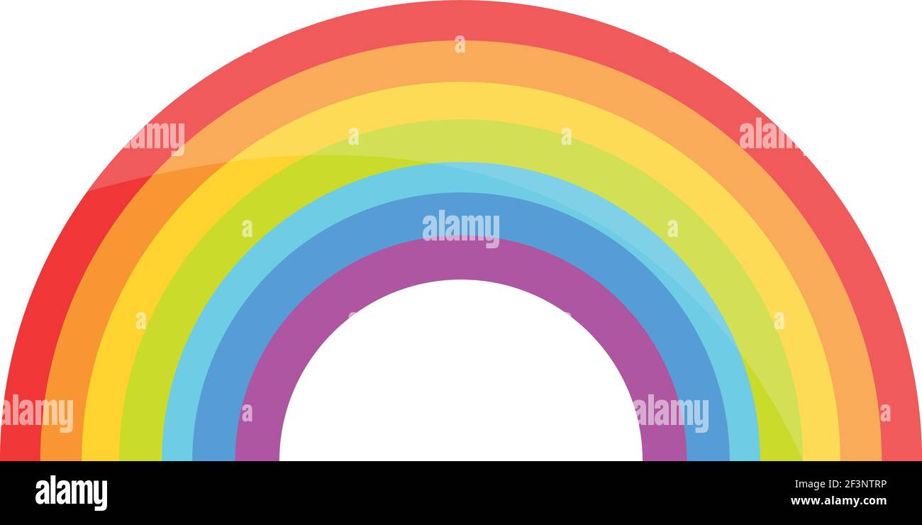 Rainbow icon. Cartoon of rainbow vector icon for web design isolated on ...