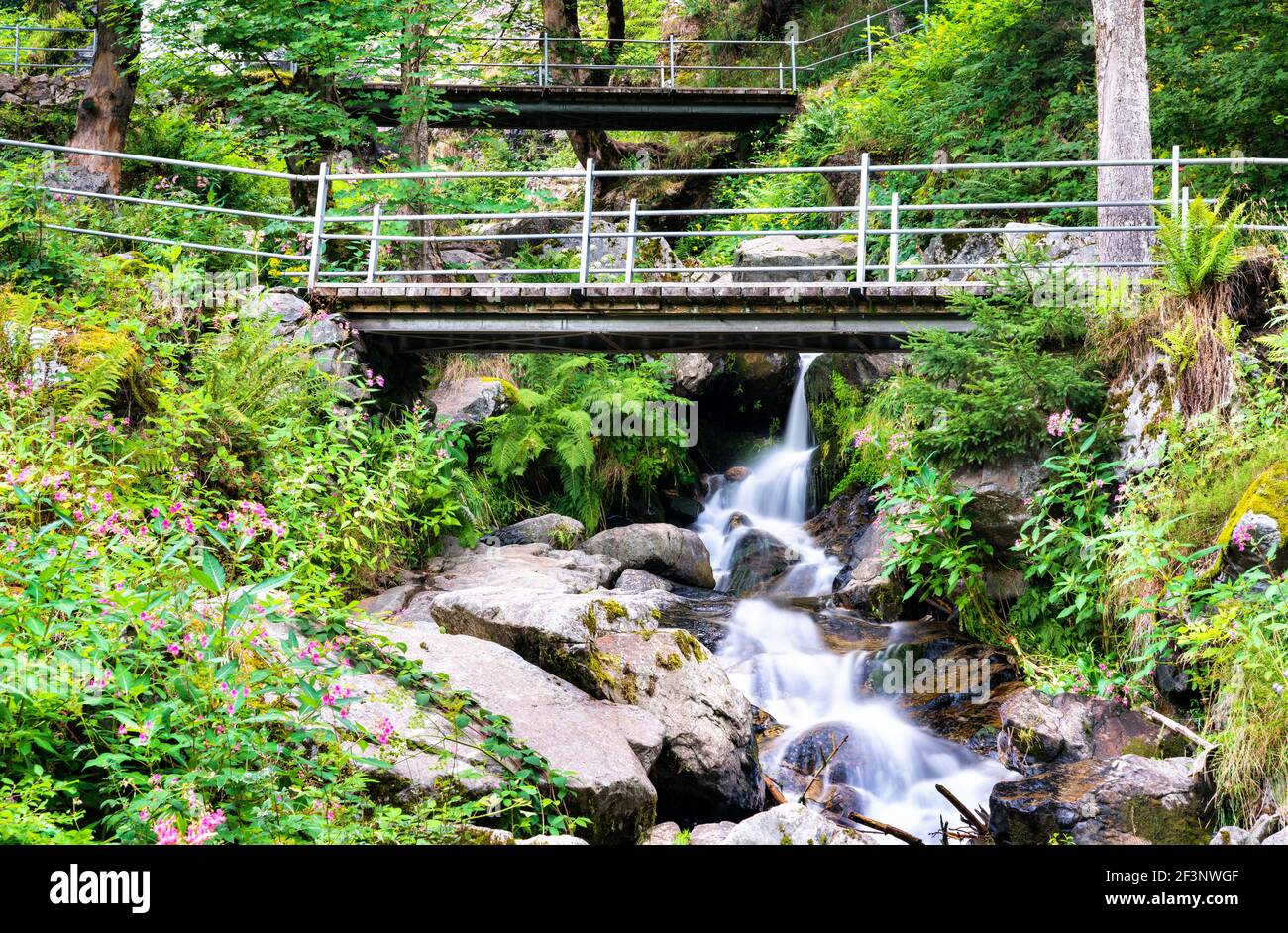 Todtnau Waterfall in the Black Forest Mountains, Germany Stock Photo ...