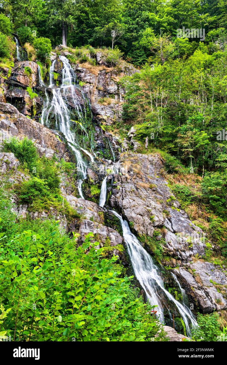 Todtnau Waterfall in the Black Forest Mountains, Germany Stock Photo ...