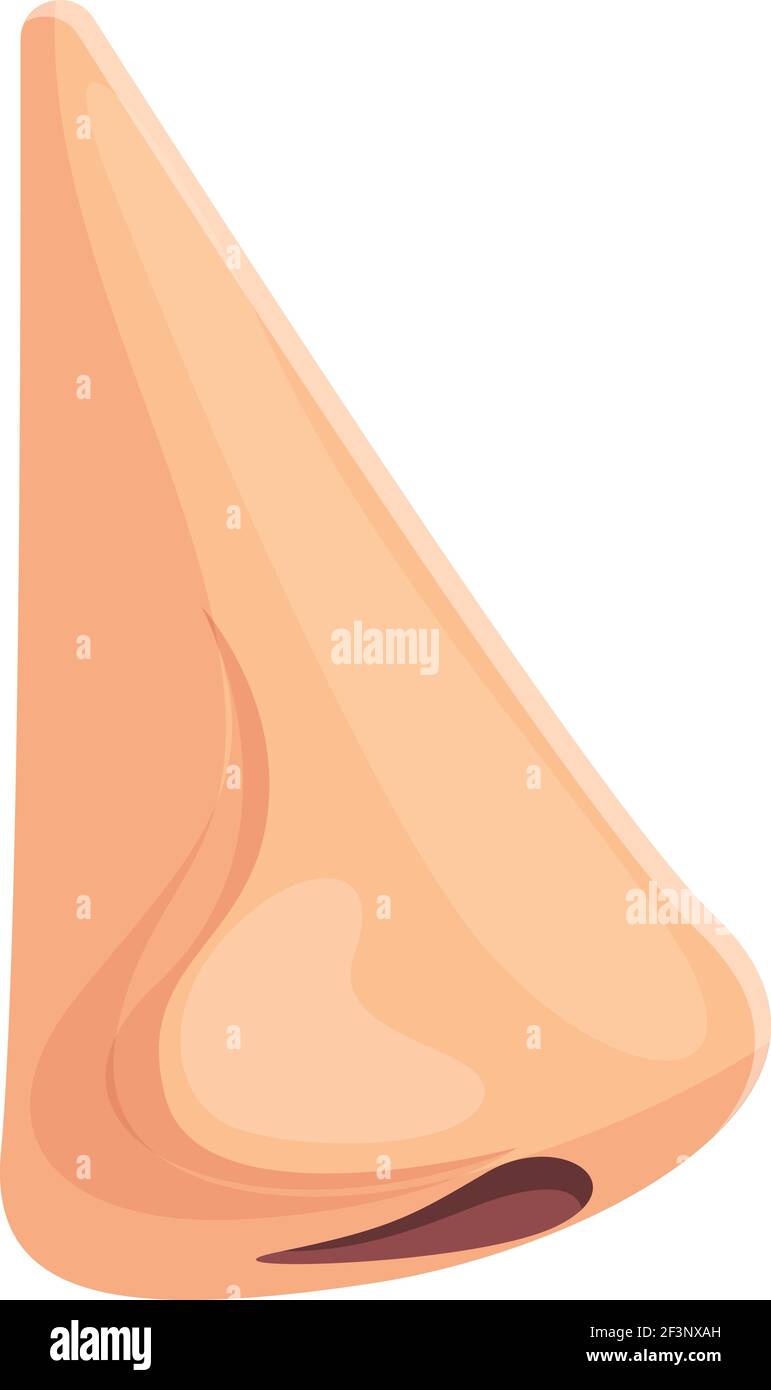 Human body nose icon. Cartoon of human body nose vector icon for web ...