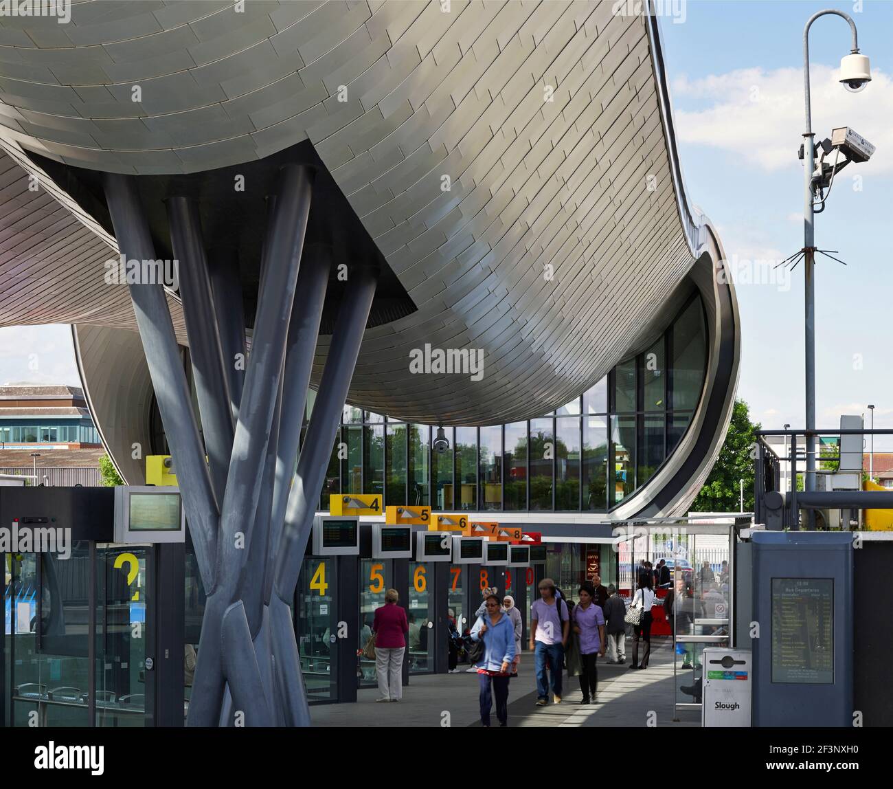 Slough Bus Station in Slough centre, an elegant new building, designed ...