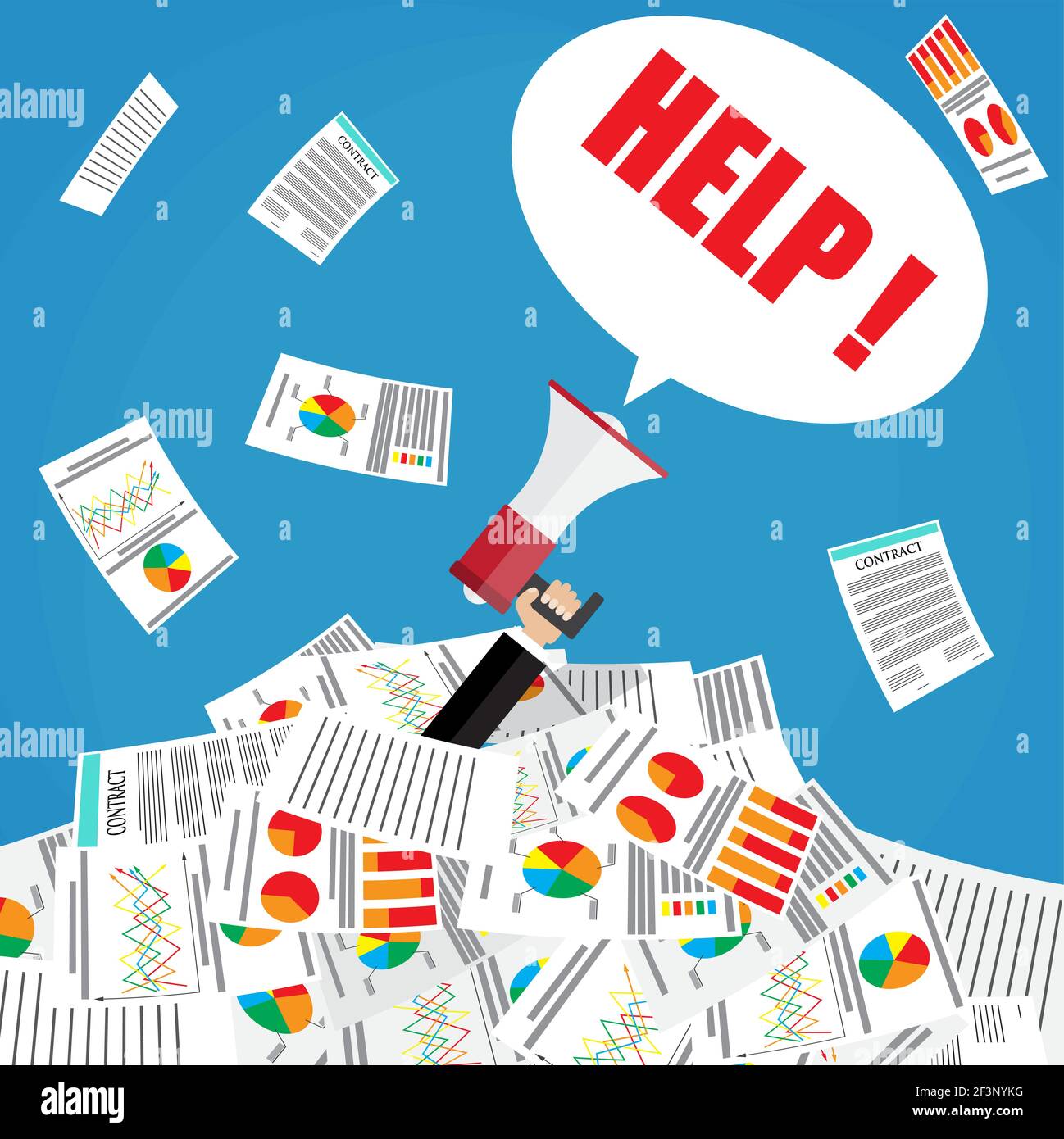 Stressed worker Stock Vector Images - Alamy