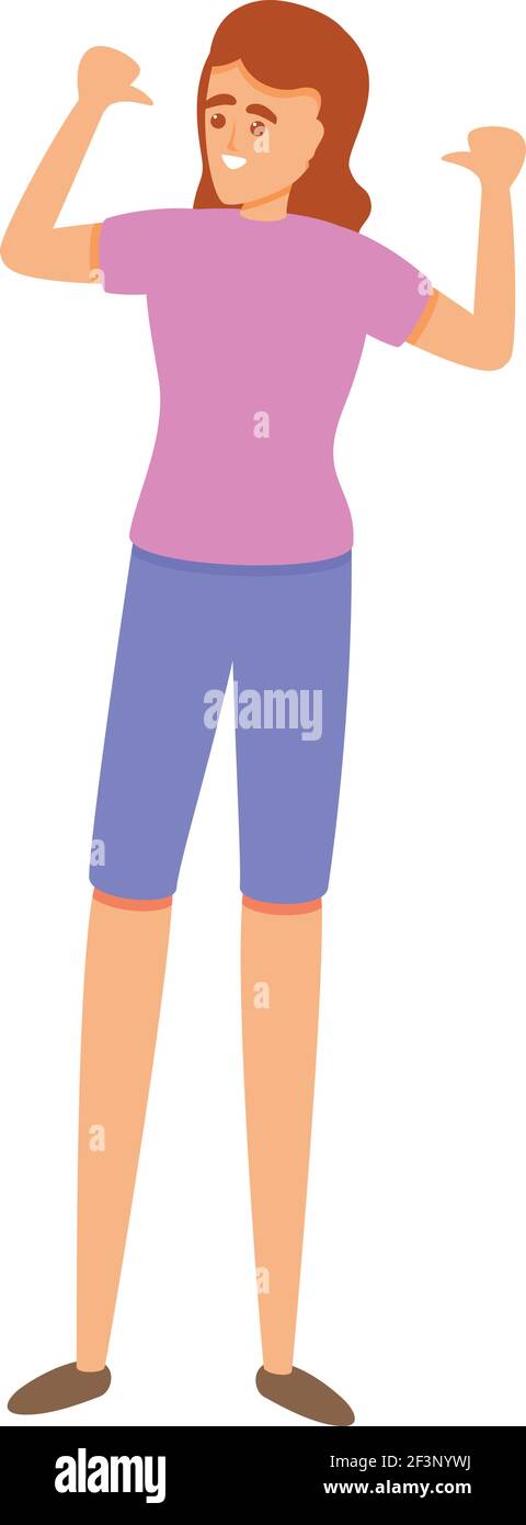 Self confidence icon. Cartoon of self confidence vector icon for web ...