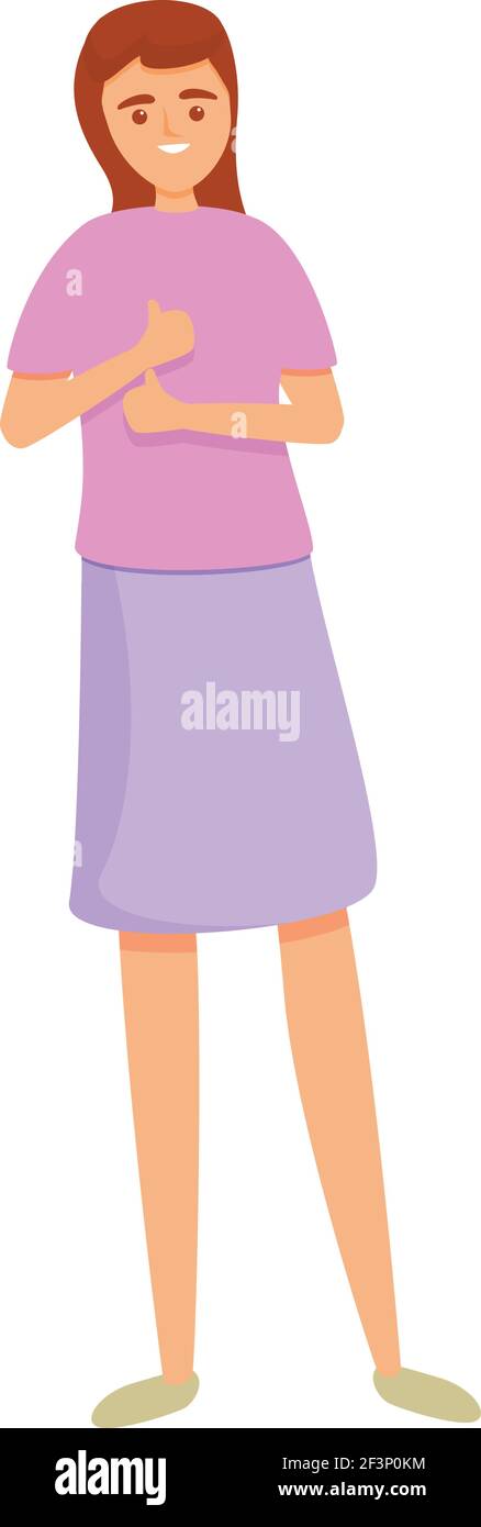 Self esteem dignity icon. Cartoon of self esteem dignity vector icon ...