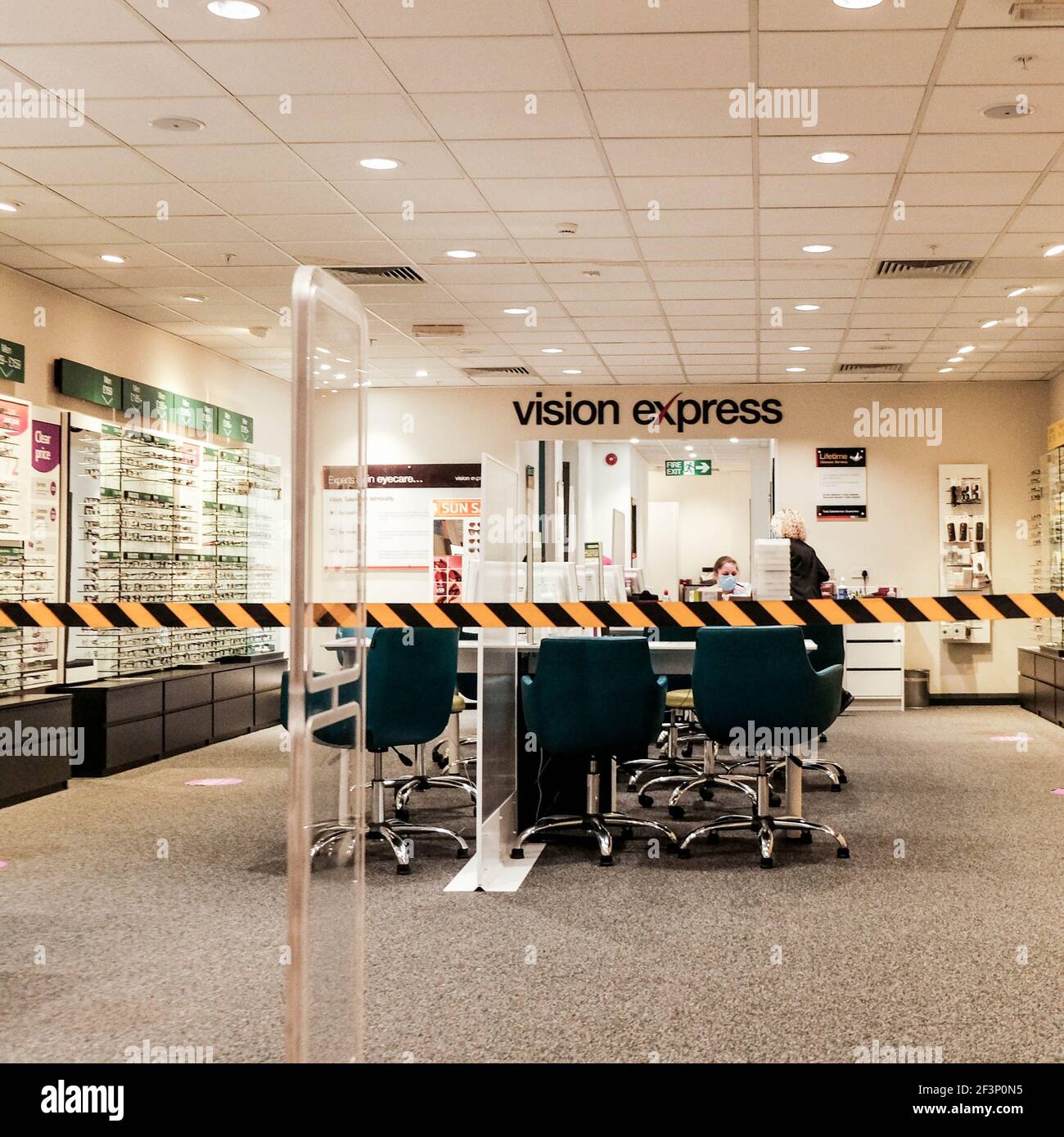 London UK, March 17 2021, Vision Express Open During Covid-19 ...