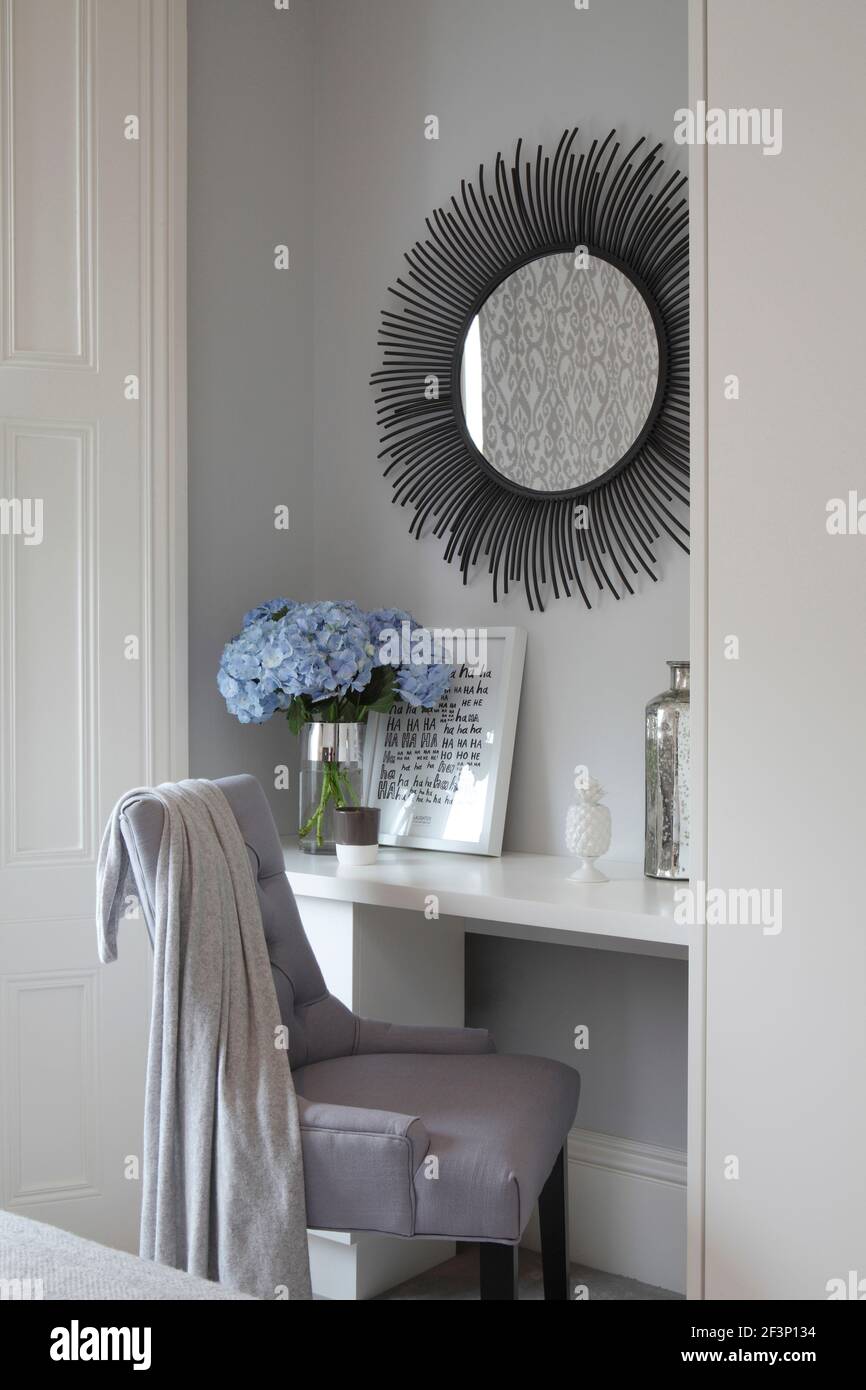 Chair at dressing table with 'fringed' mirror | | Designer: Jess Lavers ...