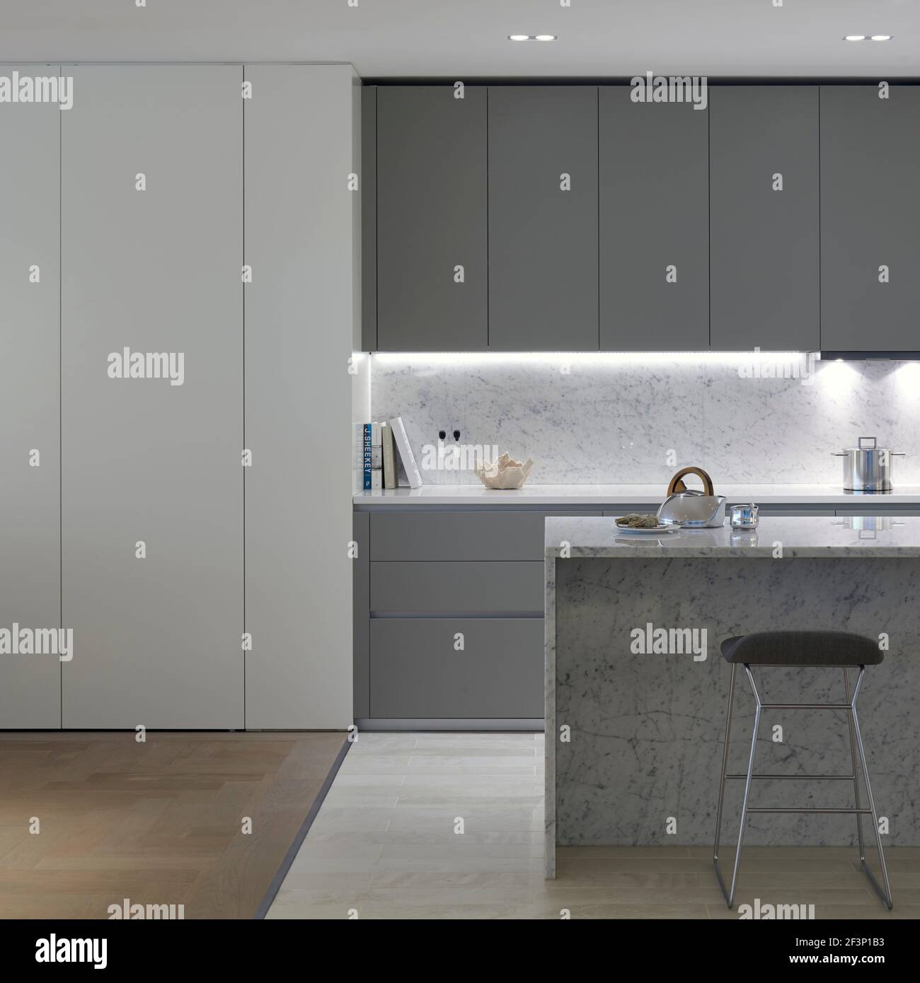 South Bank Tower, Marketing Suite. First floor Ñ kitchen Stock Photo ...