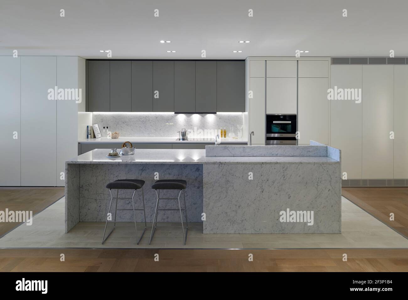 South Bank Tower, Marketing Suite. First floor Ñ kitchen Stock Photo ...