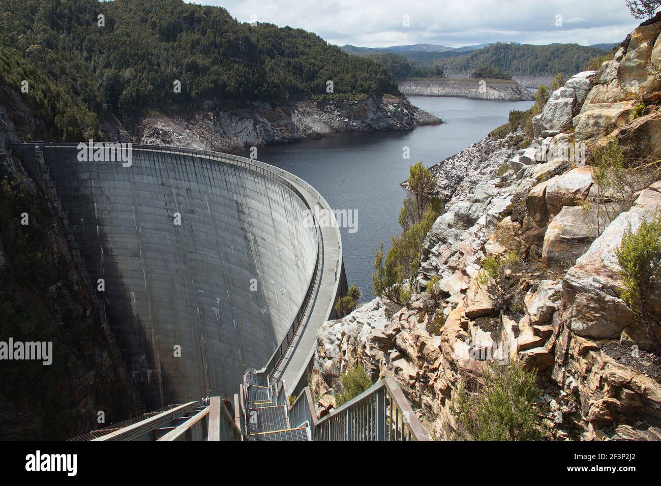 Gordon Dam on Gordon River in Tasmania Stock Photo - Alamy
