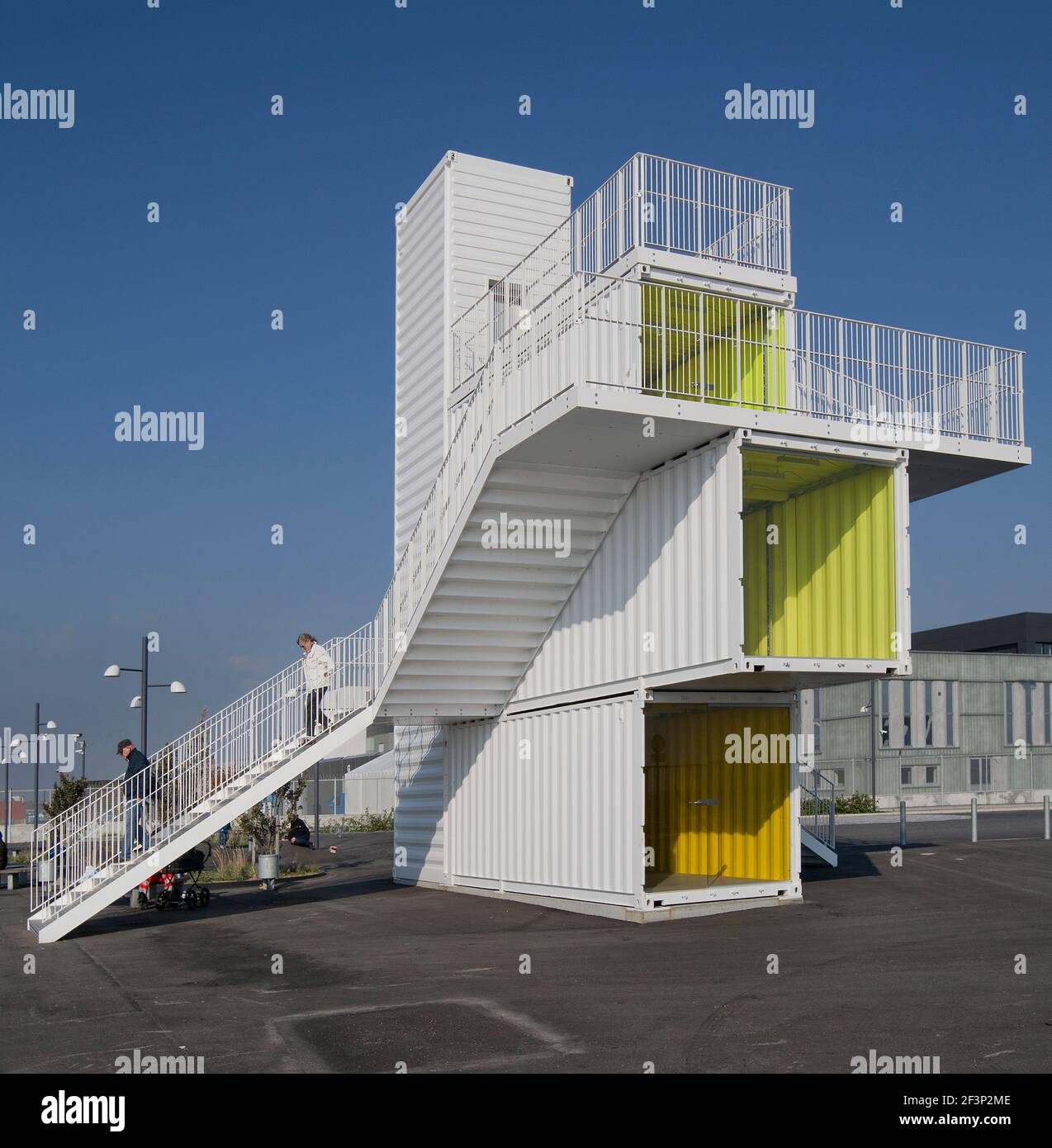 Public viewing platform and tower, Copenhagen port, Nordhavn. The tower ...