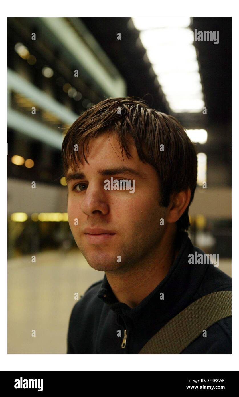 Luke Stock.Listening to the instalation fill the Turbine Hall at Tate ...