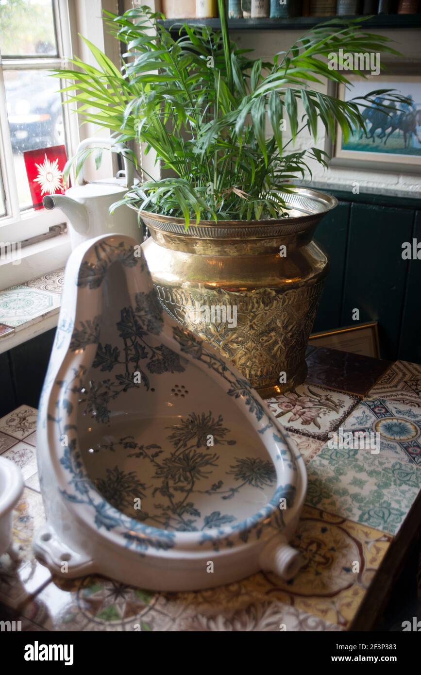Old urinal from the Thomas Crapper Collection, Stratford upon Avon ...