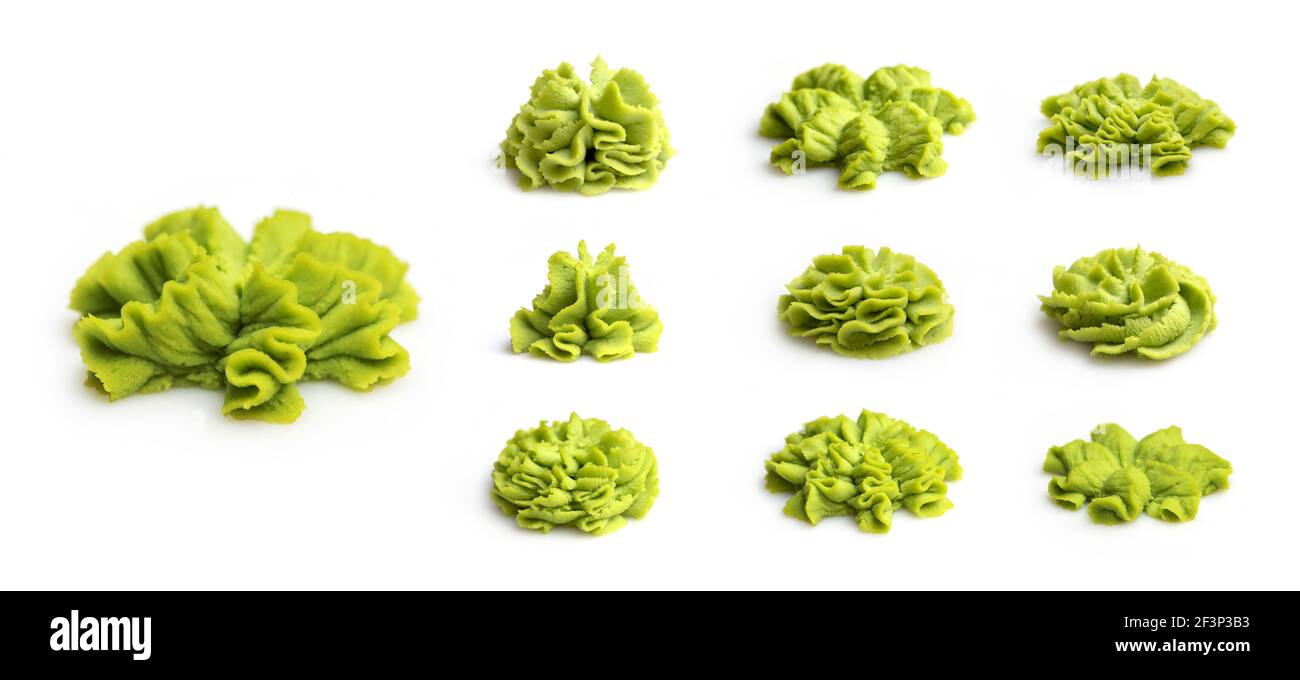 Set of wasabi portion on white background Stock Photo - Alamy