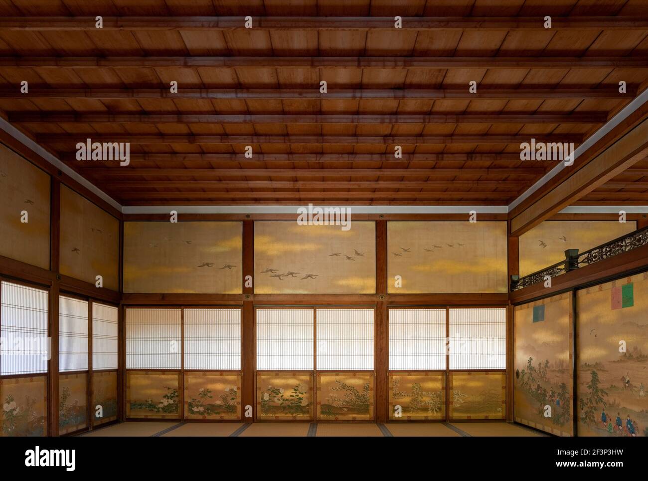 An interior view of the Jodan-no-Ma garden room shows the traditional ...