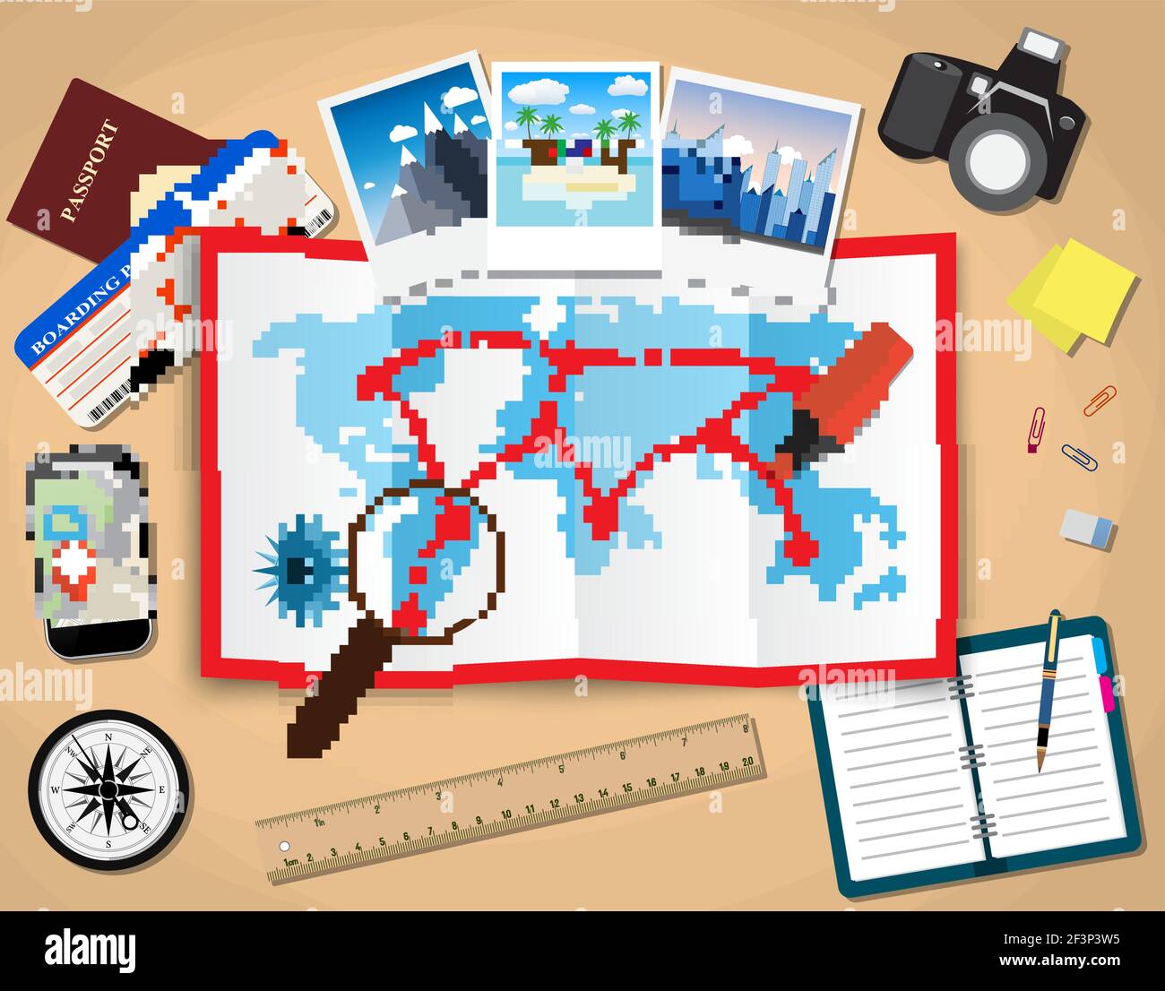 Holiday planning top Stock Vector Images - Alamy