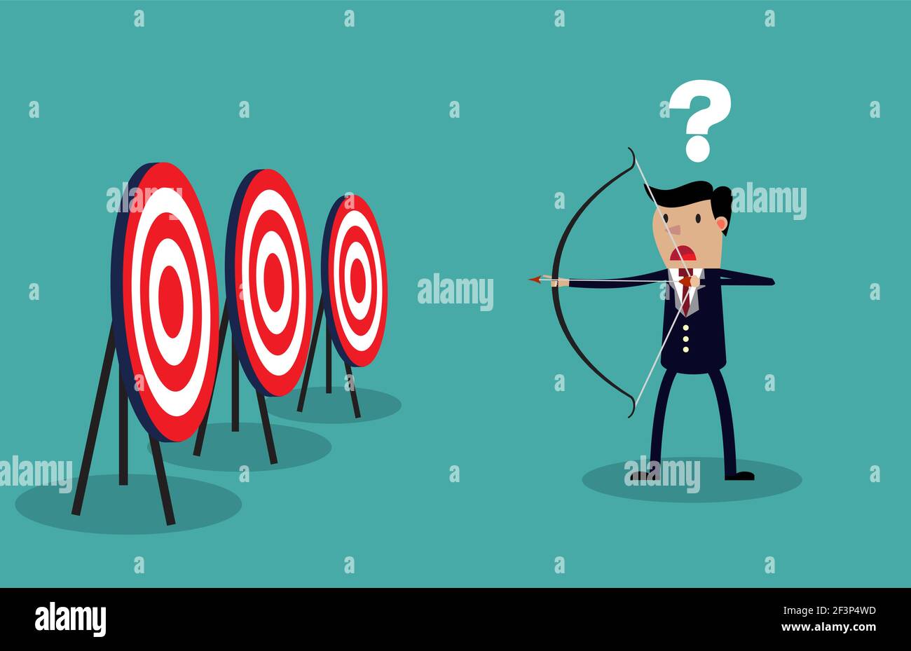 Business cartoon hitting target hi-res stock photography and images - Alamy