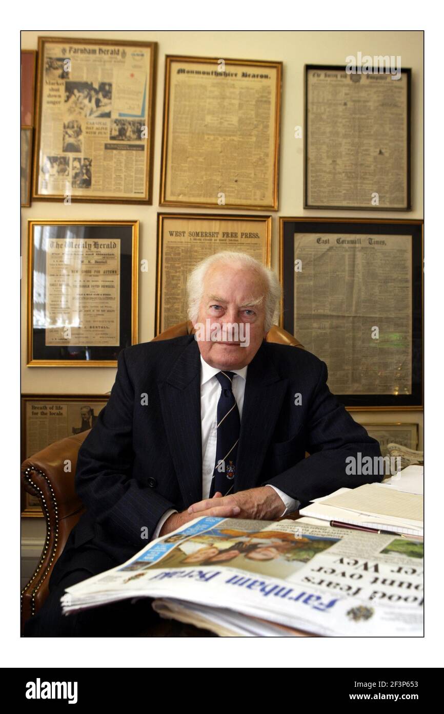 Sir Ray Tindle owner of the Tindle Newspaper Group at the group ...